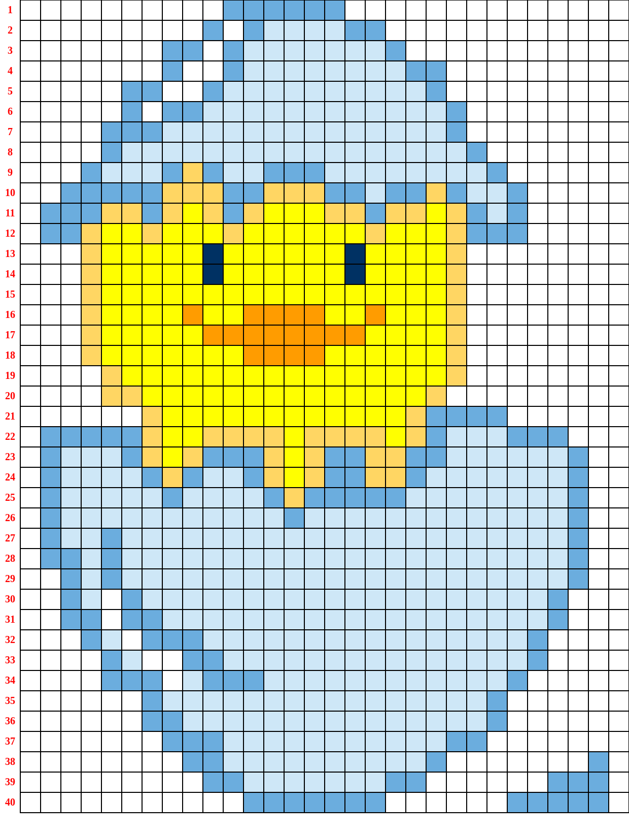 Pixel art per Pasqua - schemi e codici a colori gratuiti. - Paidea