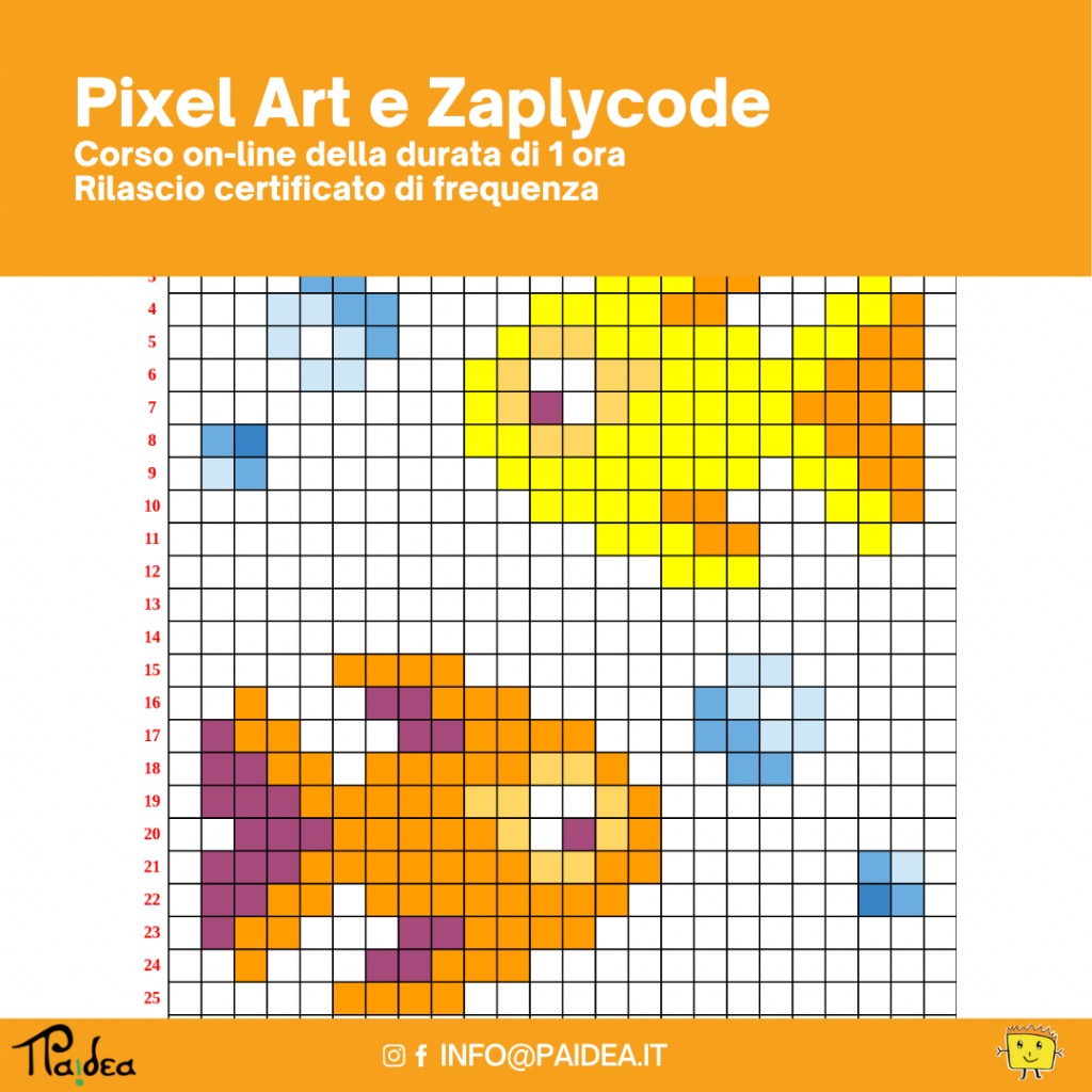 Impara a realizzare codici a colori per la pixel art con zaplycode
